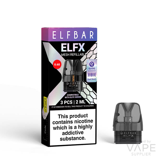 Elf Bar ELFX Refillable Pod 3 Pack – Vape Supplier Ltd