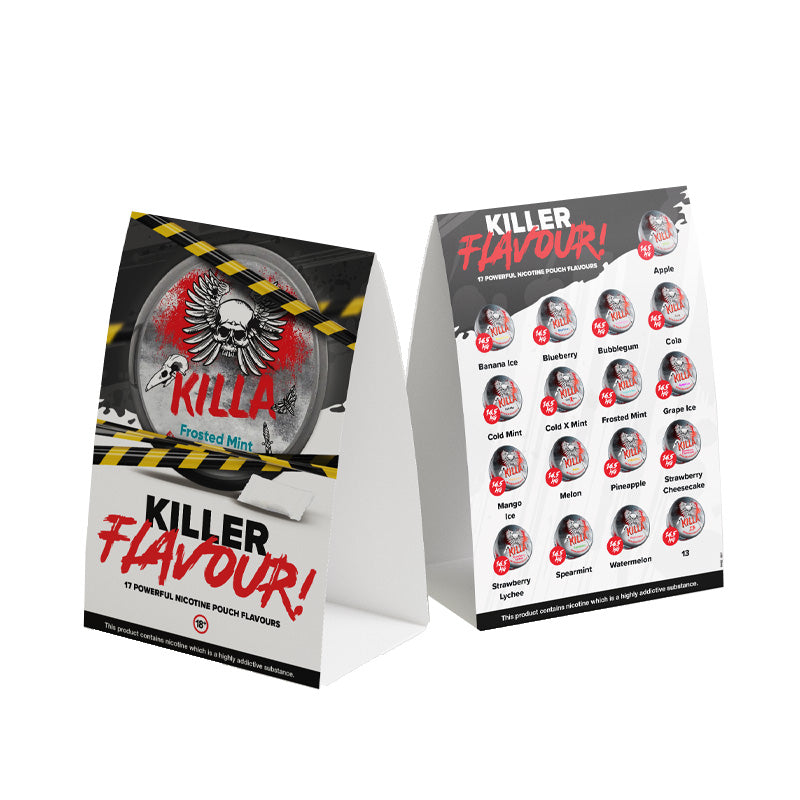 Killa A5 Tent Card – Vape Supplier Ltd