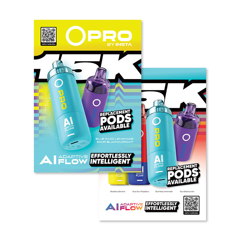 INSTA O Pro Blue Razz Lemonade Poster – Vape Supplier Ltd