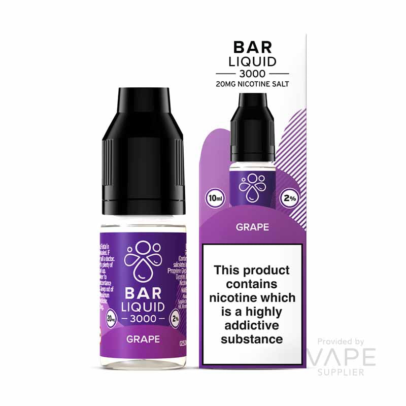 Bar Liquid 3000 Grape Nic Salt – Vape Supplier Ltd